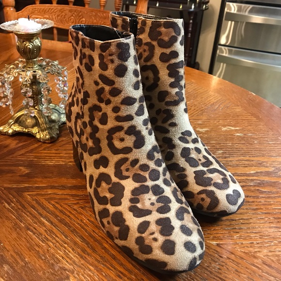 Bobbie Brooks | Shoes | Leopard Print Boots | Poshmark